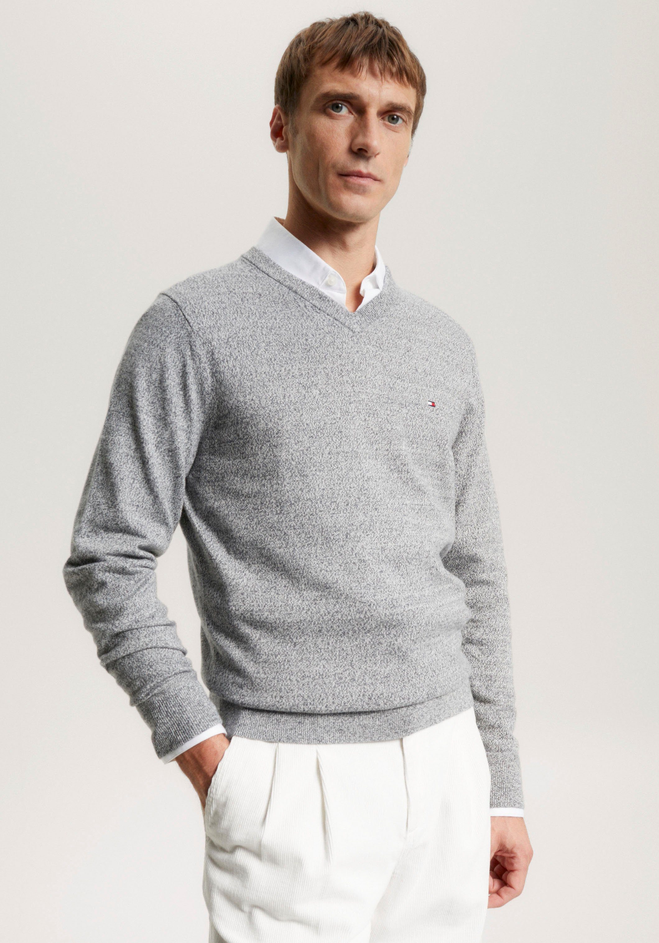 Tommy Hilfiger V Ausschnitt Pullover Pima Org Ctn Cashmere V Neck